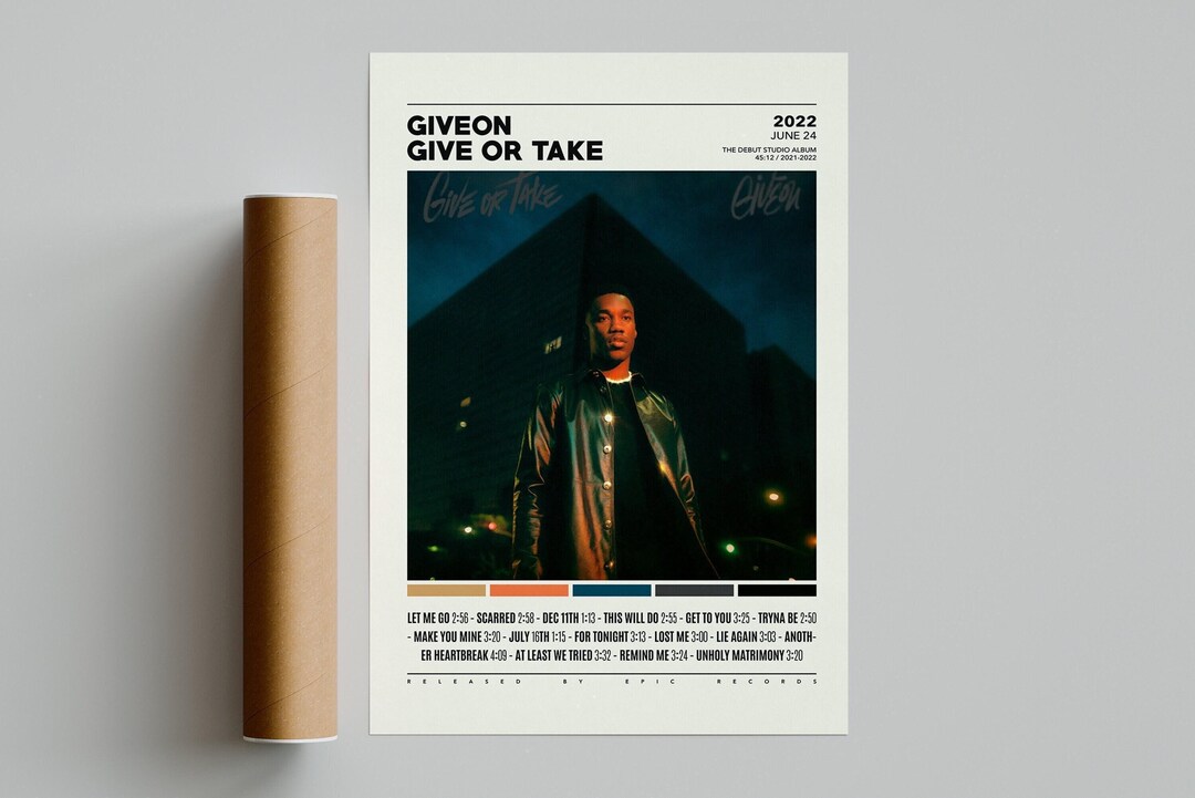 Giveon Posters / Give or Take Poster / Album Cover Poster Poster Print ...