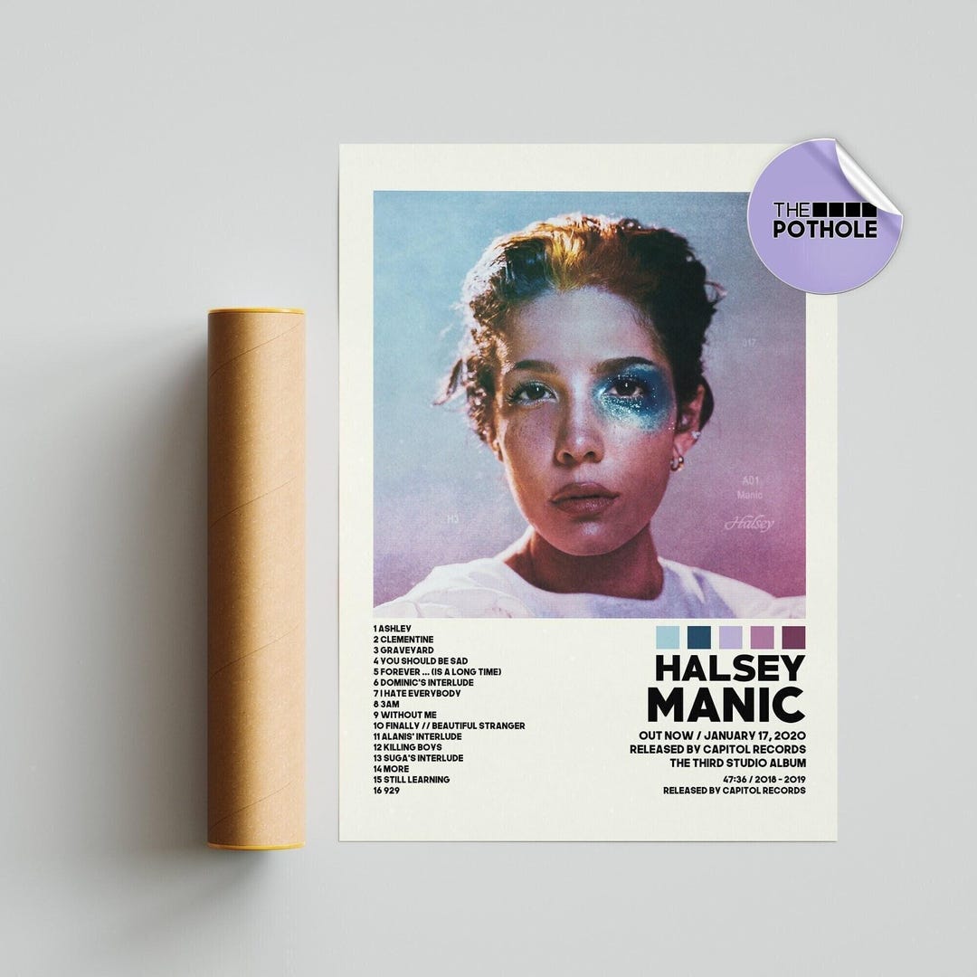 Halsey Manic / Halsey Posters / Manic Poster / Album Cover Poster ...