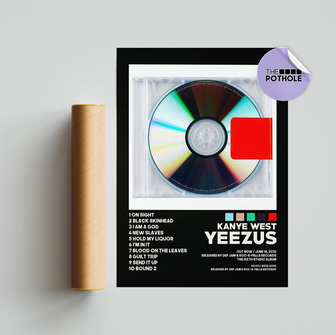 Kanye West Poster / Yeezus Poster / Album Cover Poster Poster Print Wall Art, Custom Poster ...