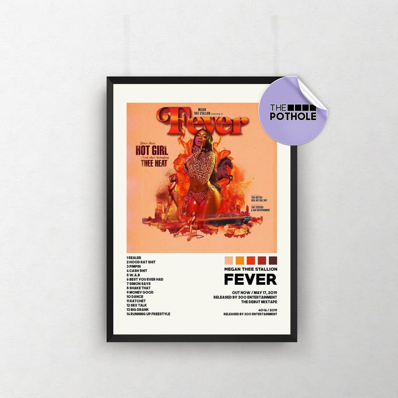 Megan Thee Stallion Posters, Fever Poster, Megan Thee Stallion, Album ...
