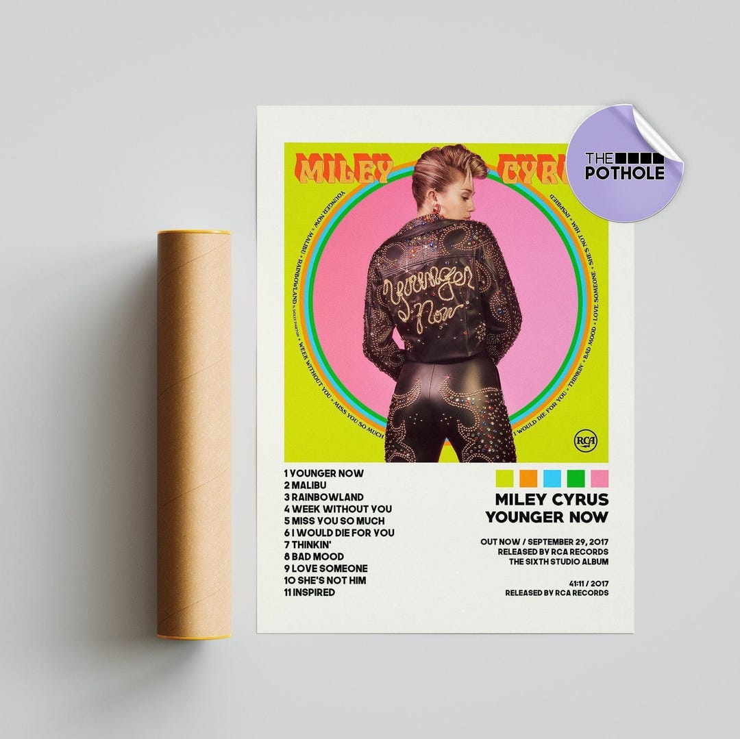 Miley Cyrus Posters / Younger Now Poster, Album Cover Poster, Print ...