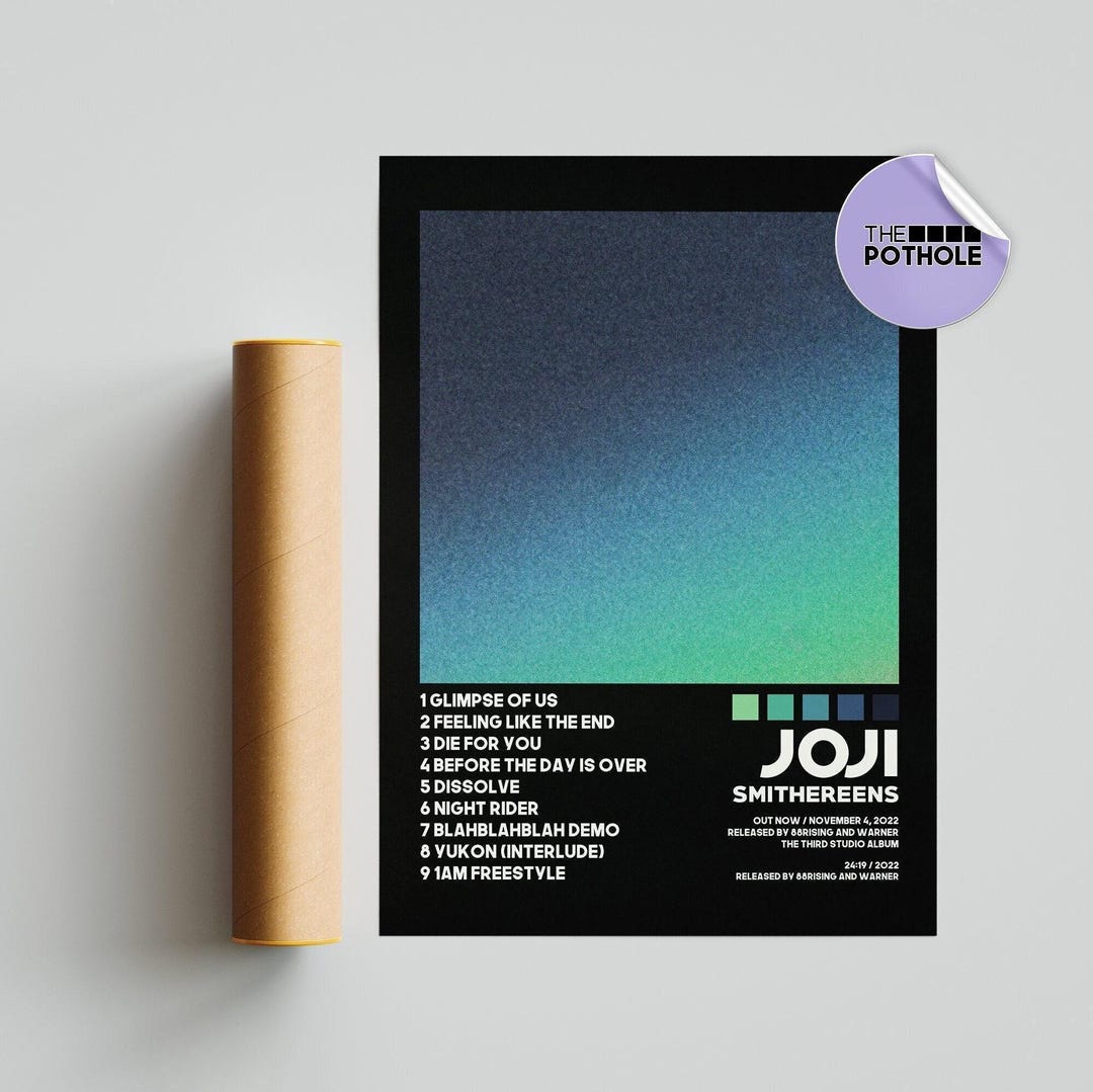 Joji Posters | Smithereens Poster | Joji Tracklist Album Cover Poster ...
