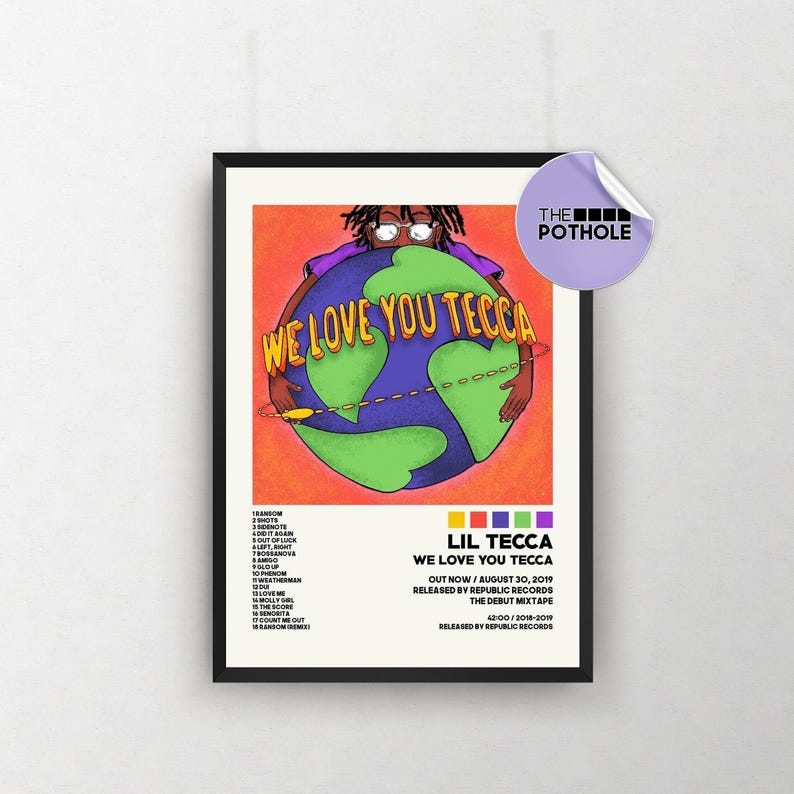 Lil Tecca Poster | We Love You Tecca Poster, Tracklist Album Cover ...