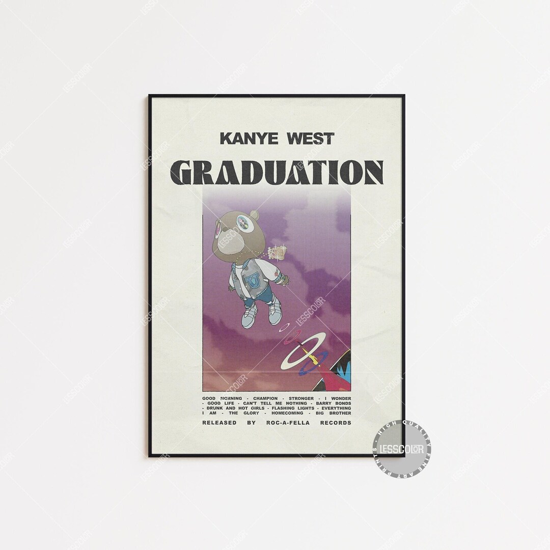 Kanye West Poster / Kanye West Graduation Poster / Album Cover Poster ...
