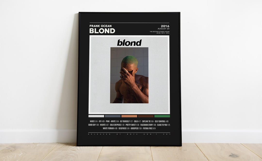 Frank Ocean Posters / Blonde Poster / Blonde Tracklist / Album Cover ...