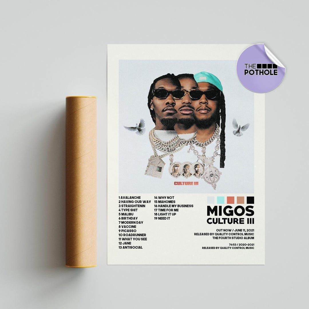 Migos Poster / Culture III Poster / Album Cover Poster Poster Print ...