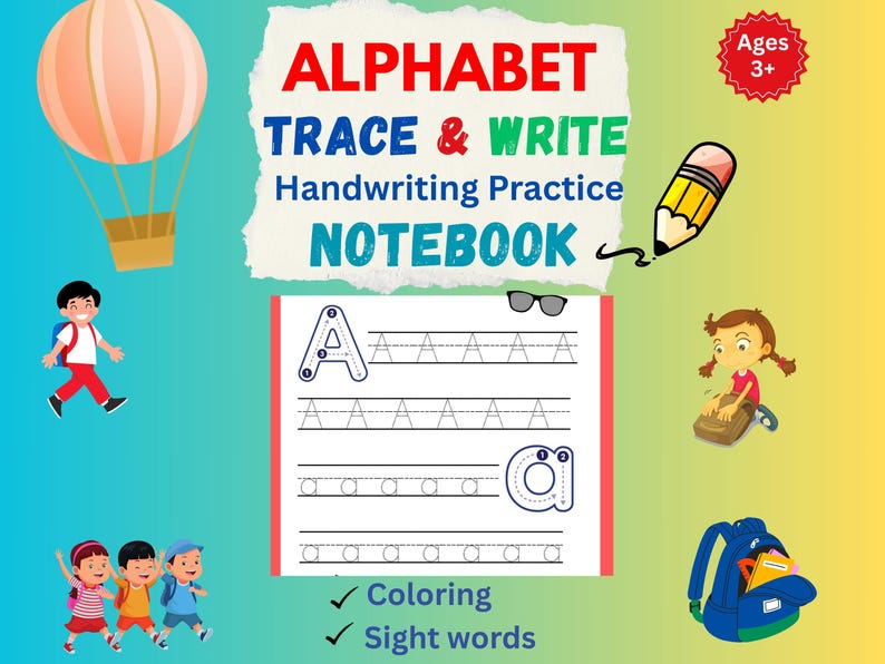 Alphabet Trace & Write: Handwriting Practice Workbook for Kids Ages 3 ...