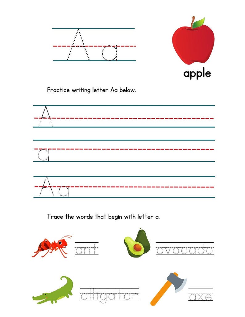 Alphabet Trace & Write: Handwriting Practice Workbook for Kids Ages 3 ...