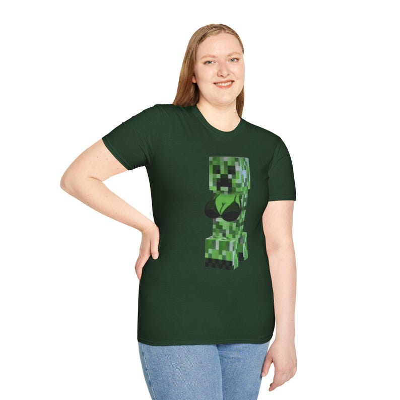 Sexy Creeper, Creeper in Bikini, Funny Gamer T-shirt for Minecraft ...