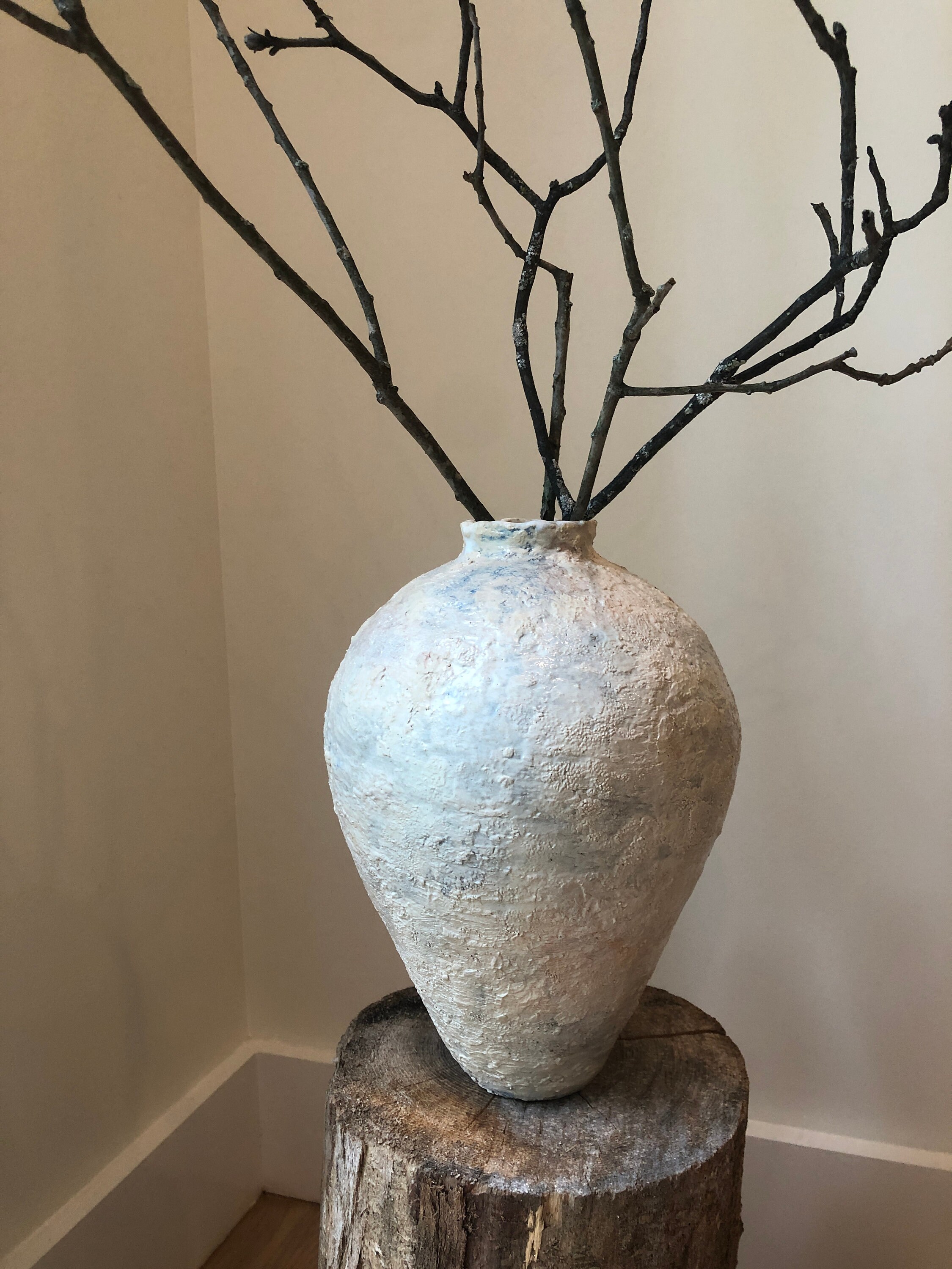 Large Antiqued Textured Vessel - Etsy