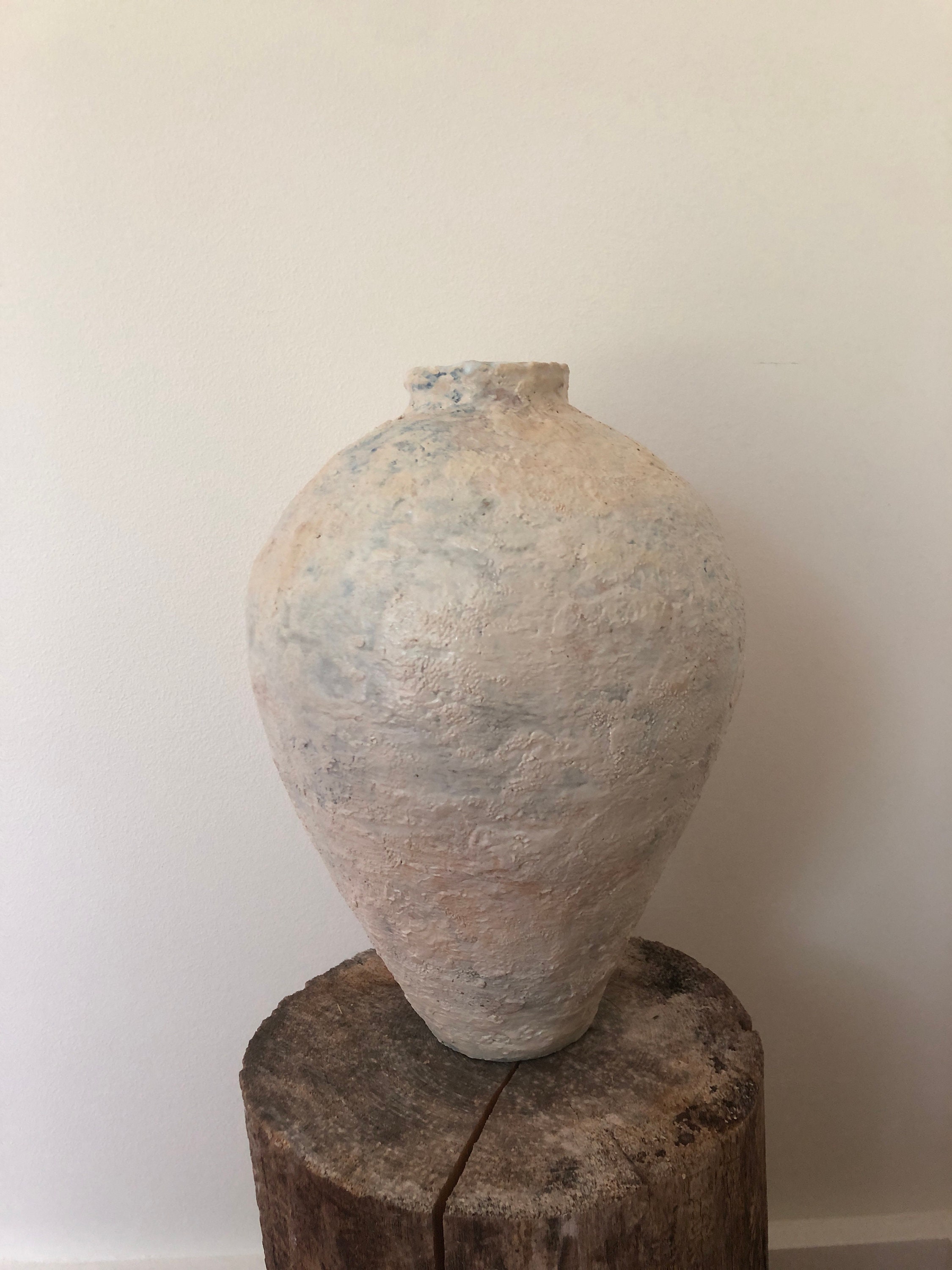 Large Antiqued Textured Vessel - Etsy