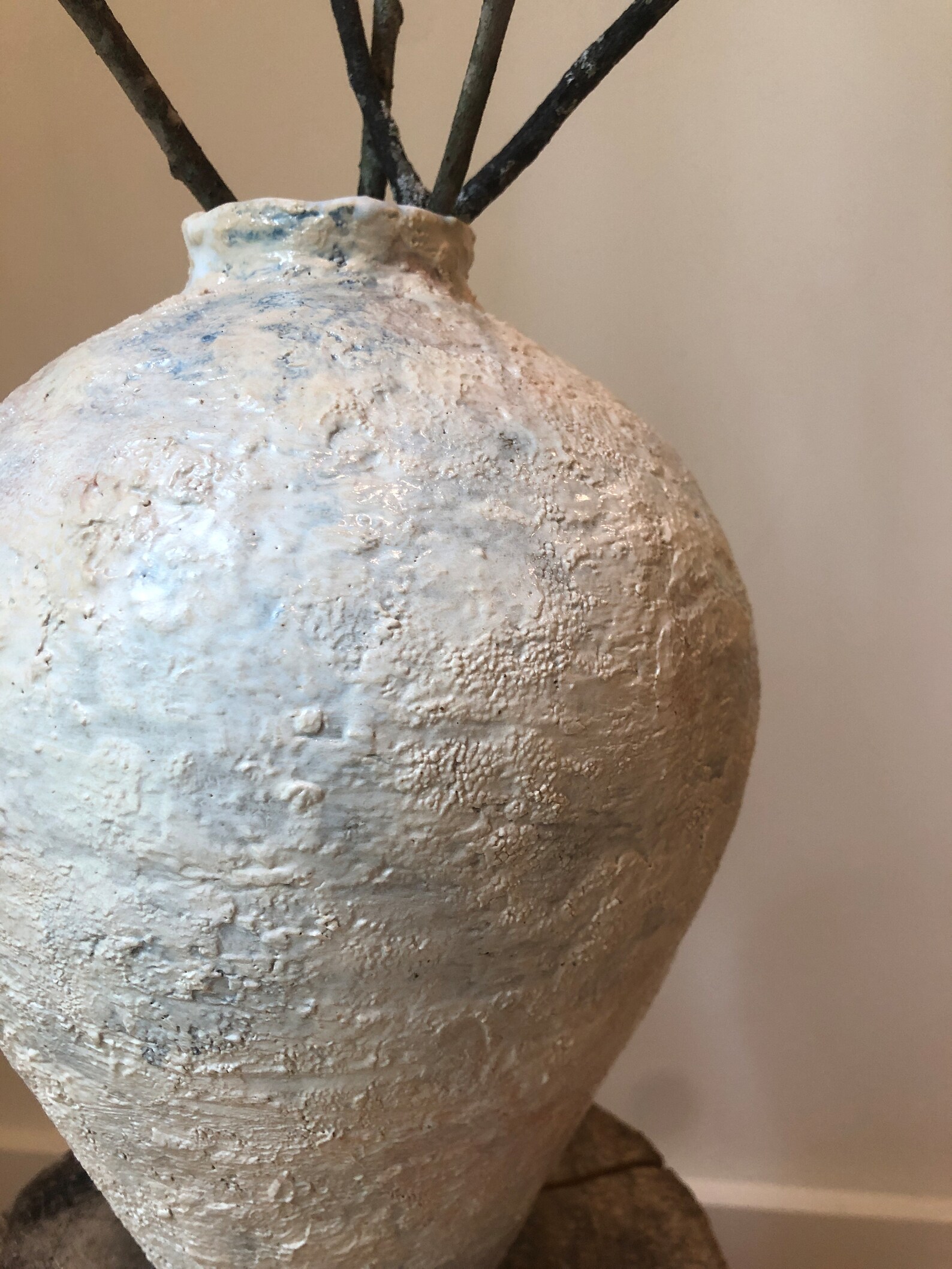 Large Antiqued Textured Vessel - Etsy