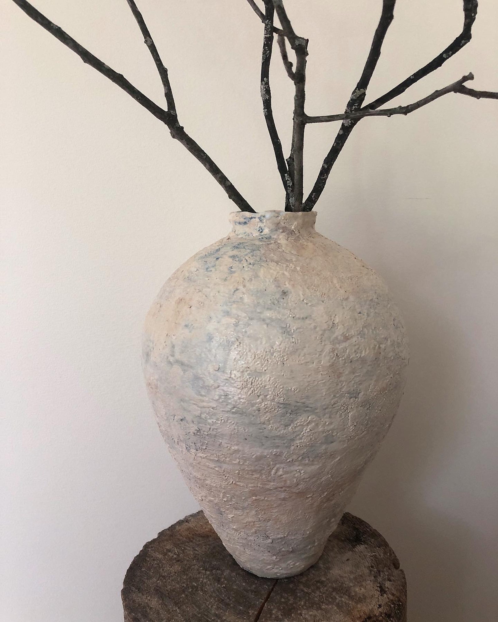 Large Antiqued Textured Vessel - Etsy