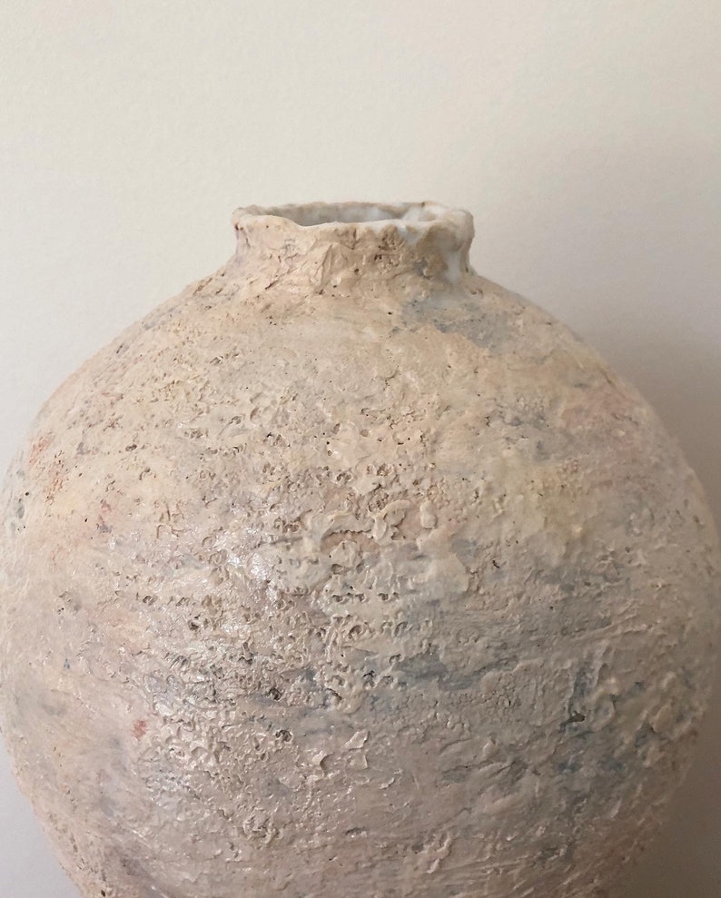 Large Antiqued Textured Vessel - Etsy