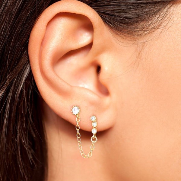 Double Lobe Piercing - Etsy