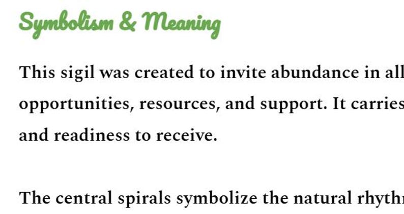 Abundance Sigil With Meanings & Activation Ritual - Etsy