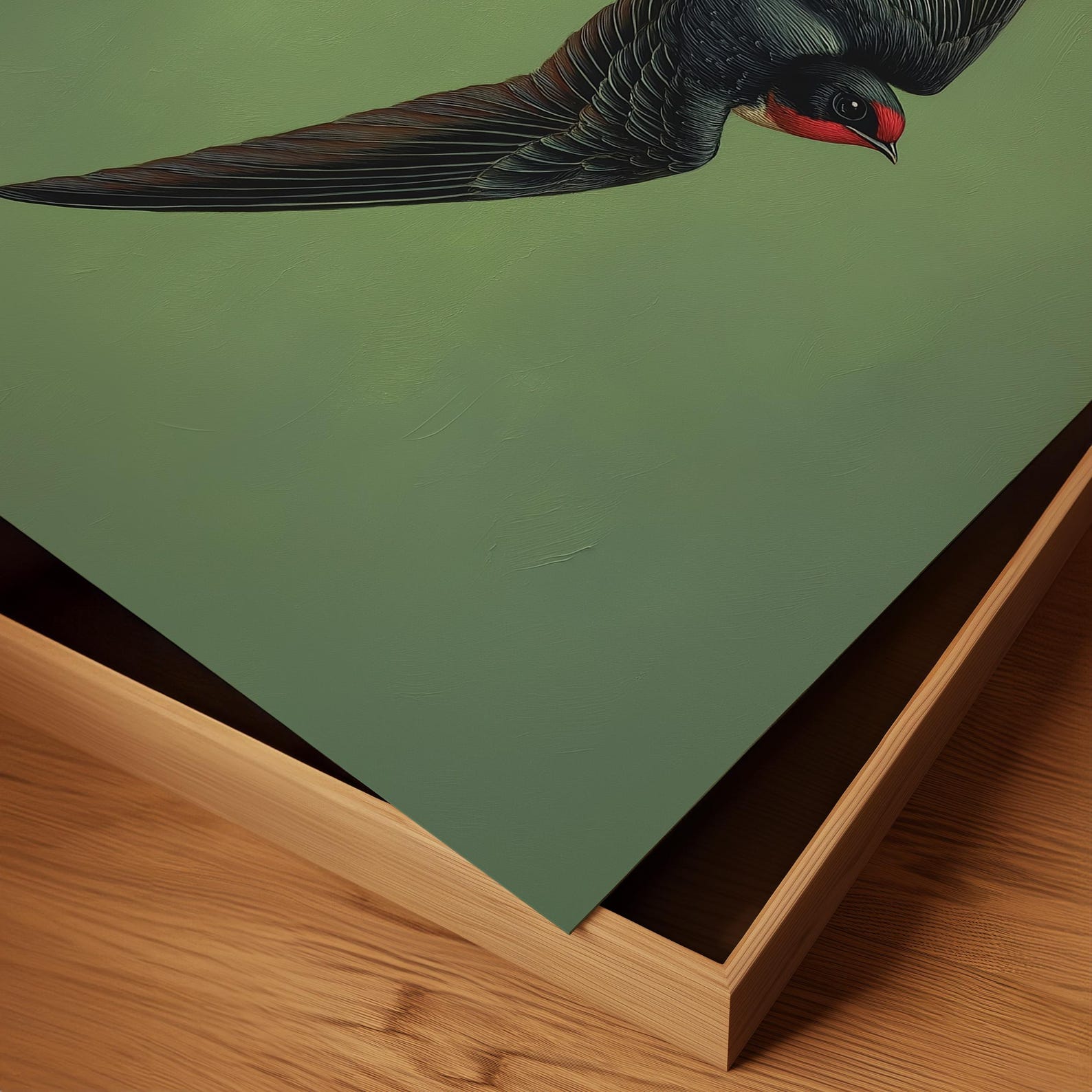 Vintage Swallow Bird Art Print | Art Deco Illustration (digital ...