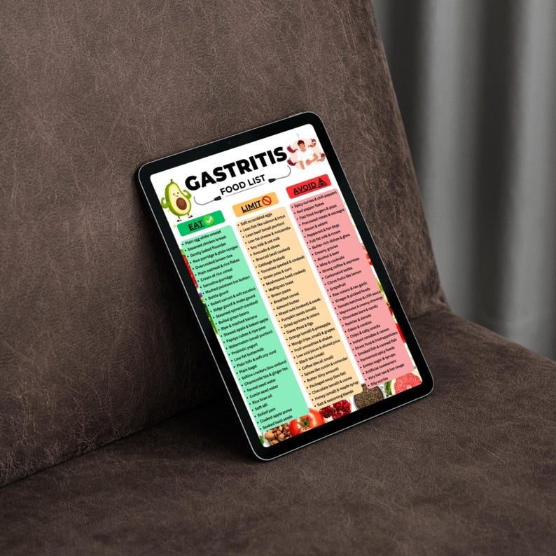 Gastritis Food List Printable, Gastritis Diet Foods Chart, Low Acid ...