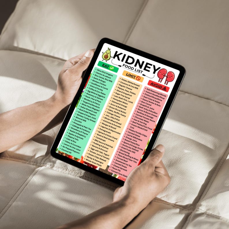 Kidney Disease Food List, Kidney Stone Diet Grocery,renal Diet Chart ...