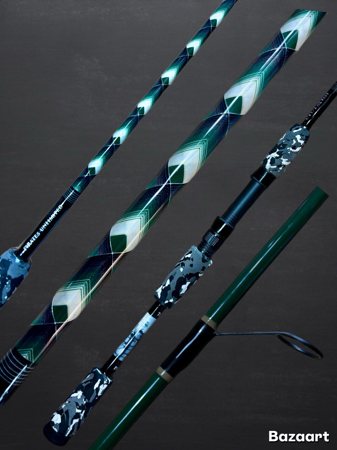 7’ Custom Fishing Rod 12-20lbs Spinning or Baitcasting - Etsy