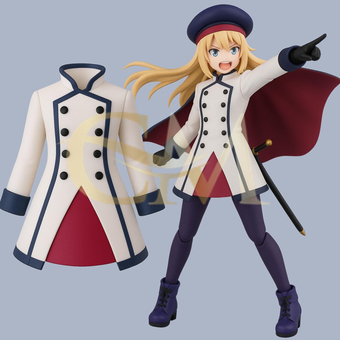 Anime Military Style Cotton Cosplay Coat | Elegant Anime Coat for Women ...