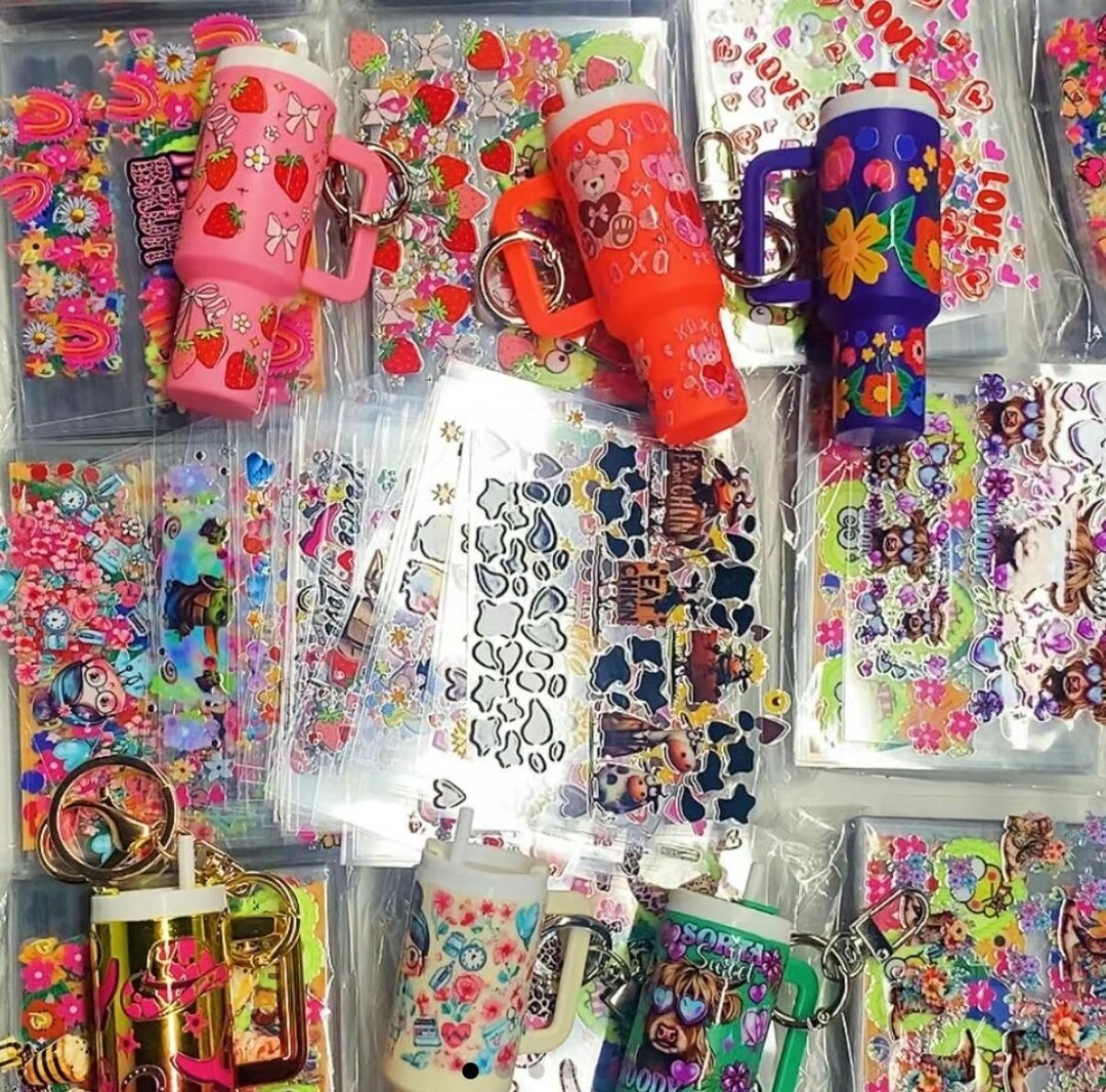 Mini Stanley Keychain Wrap Set: UV DTF Mystery Designs - Etsy