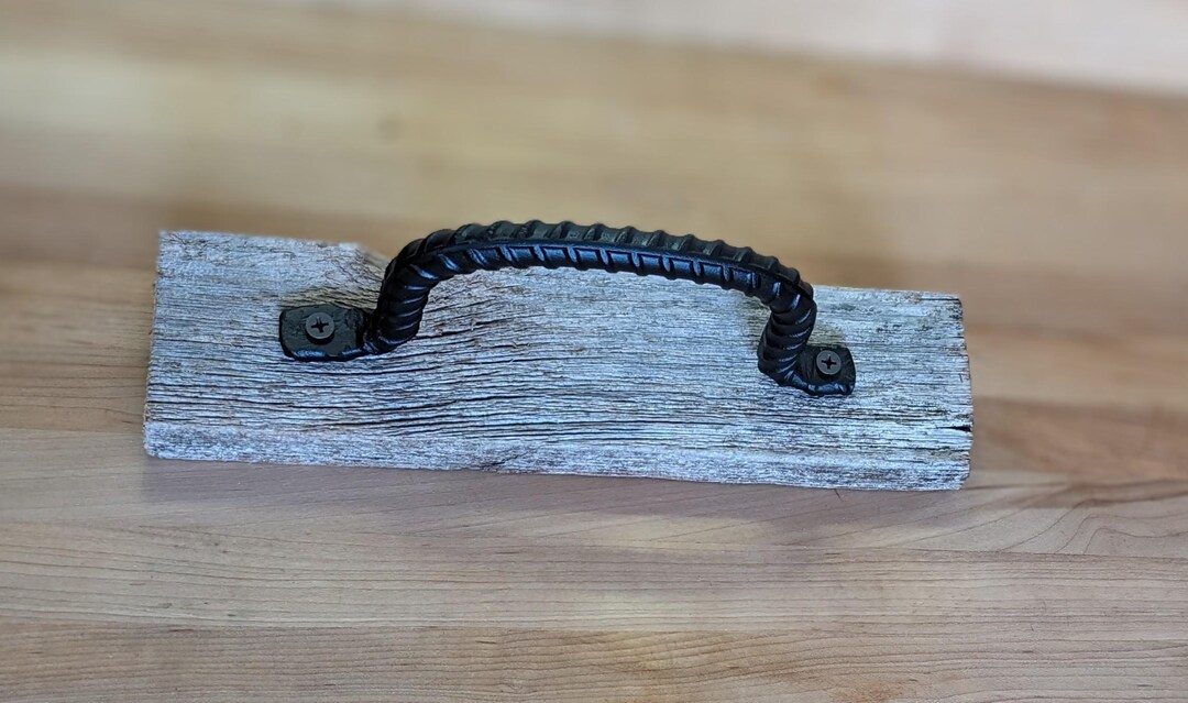 Handcrafted Rebar Handle: Rustic Industrial Decor - Etsy