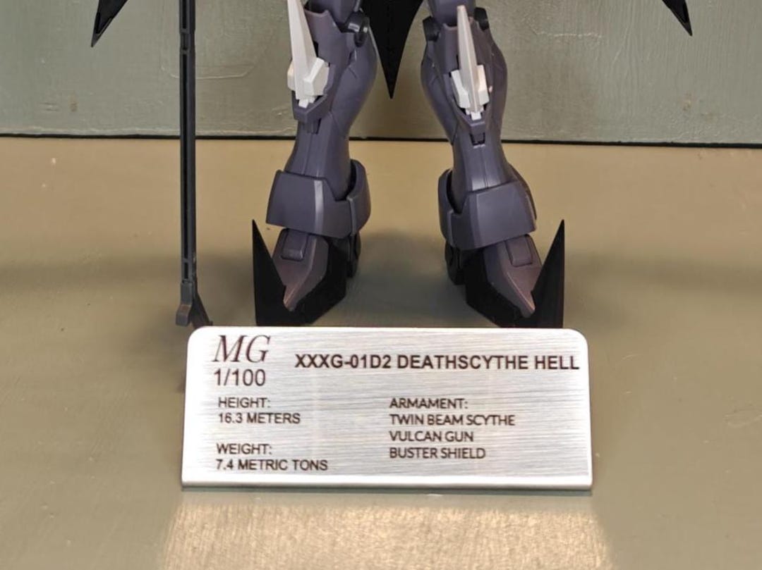 Deathscythe Hell Display Plaque Gunpla *model Not Included - Etsy
