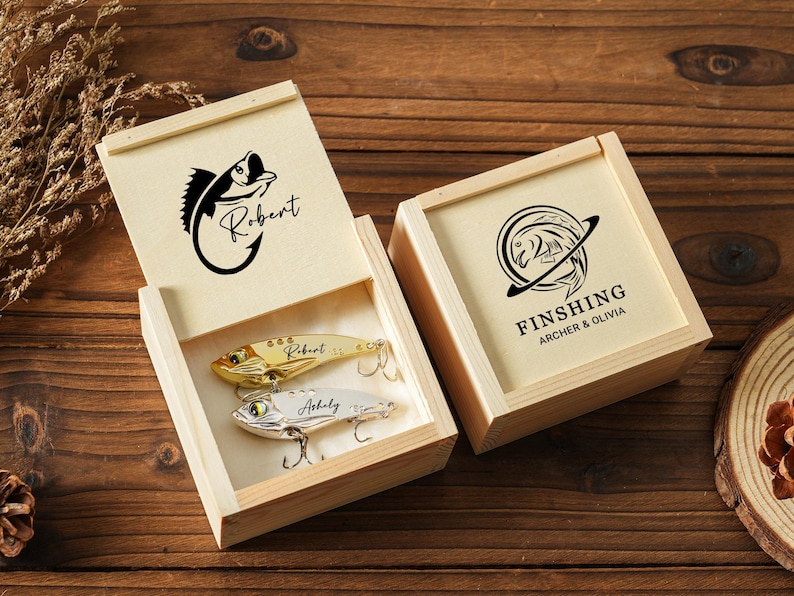 Personalized Fishing Lure – Custom Engraved Metal Lure With Sharp Hooks ...