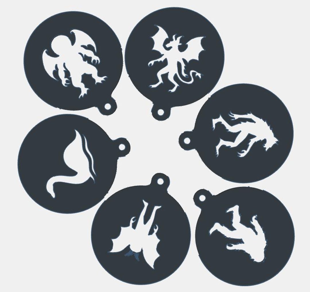 Cryptid Latte Art Stencil Set Skinwalker Mothman Cthulhu Jersey Devil ...