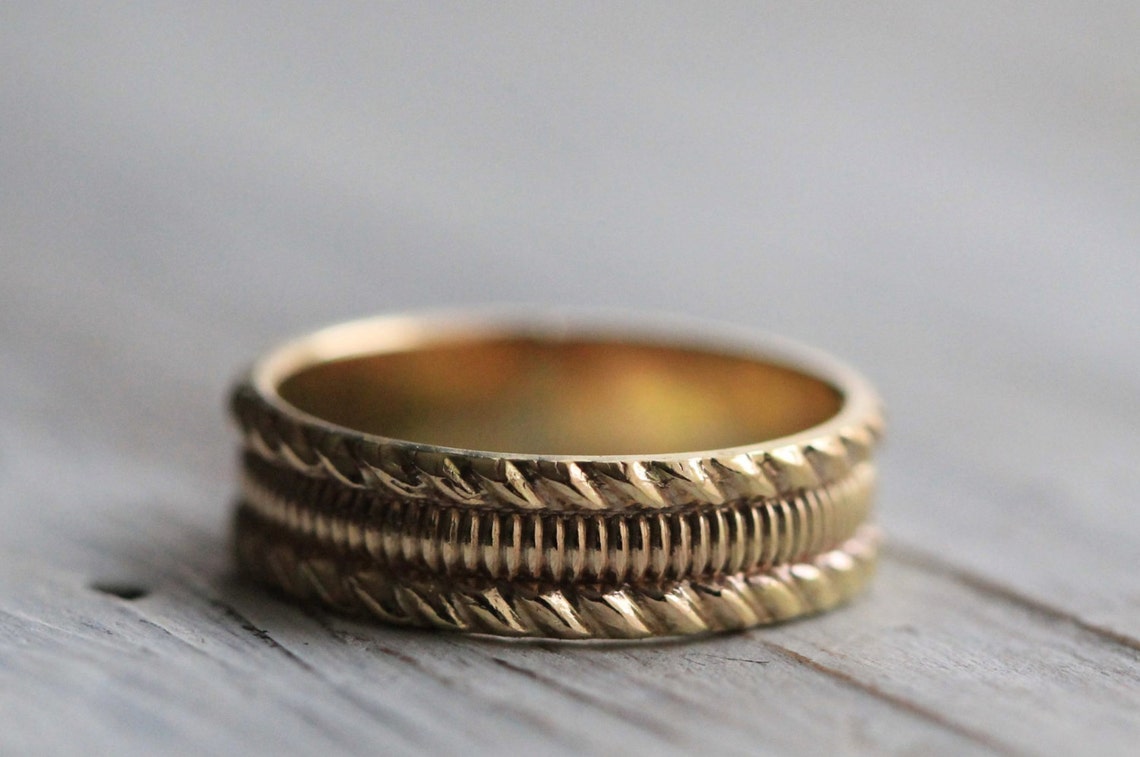 Rustic Classic 14K Gold Filled Ring or Sterling Silver - Etsy