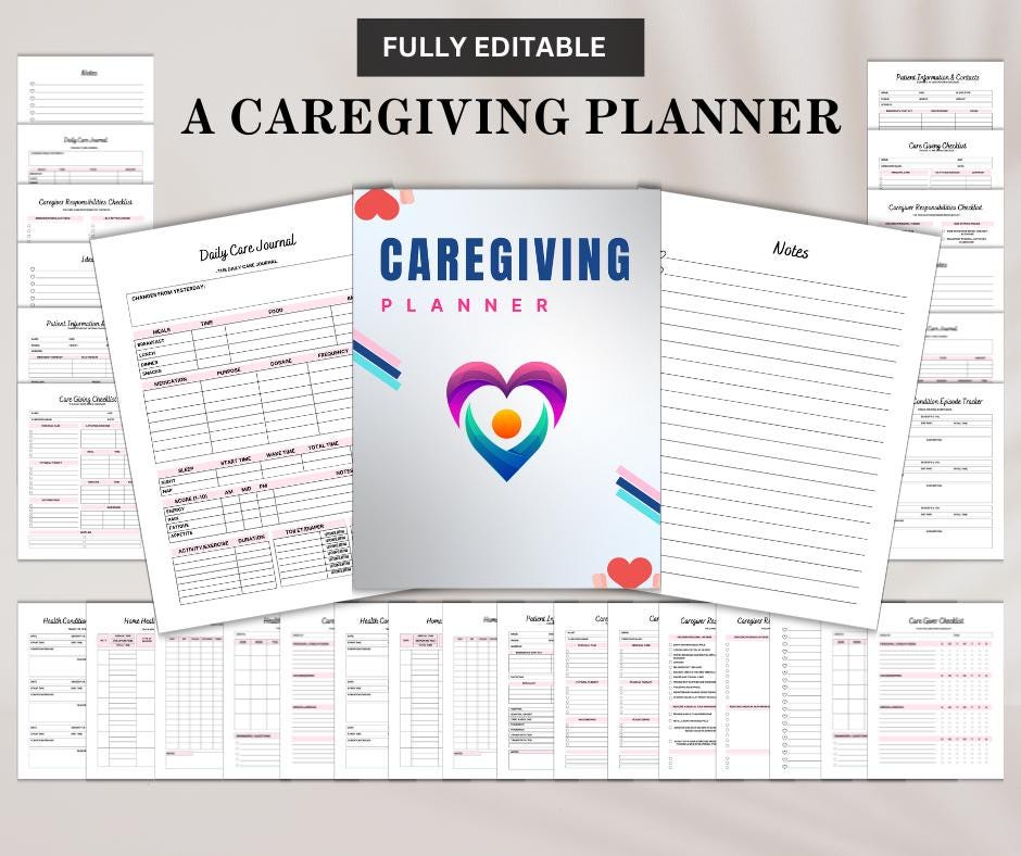 Caregiving Binder Printable Care Plan Checklist Planner Family ...