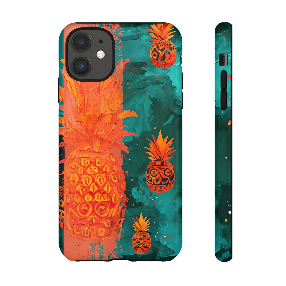 Pineapple Tough Cases, Hand Painted Phone Case, Unique Design ...