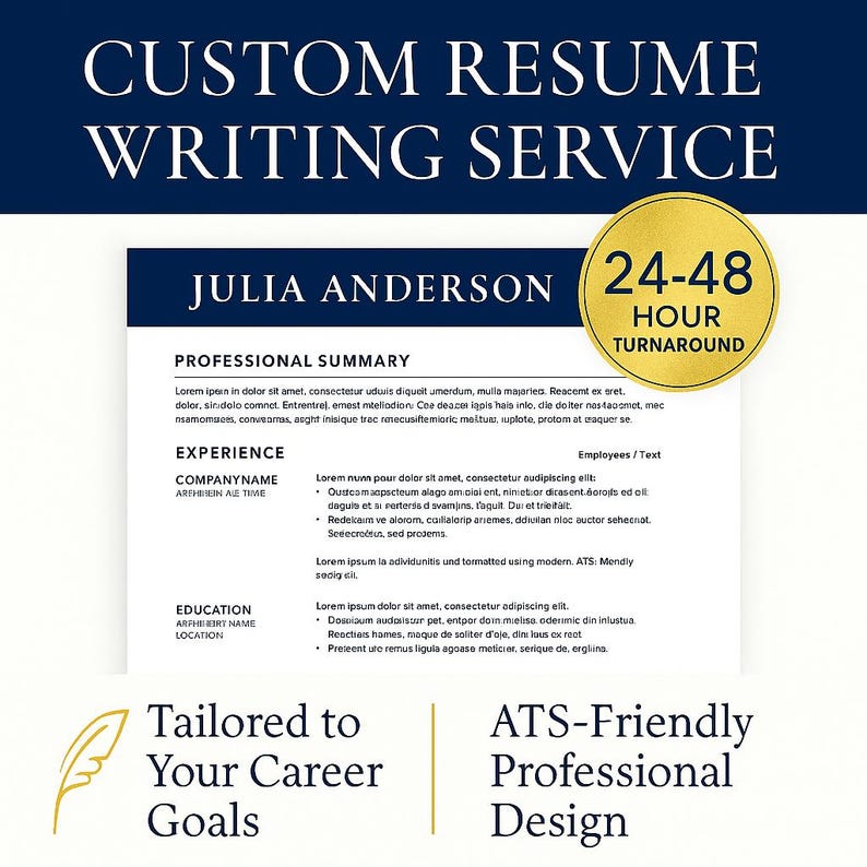 Custom Resume Writing Service | Personalized Professional Resume | Ats ...