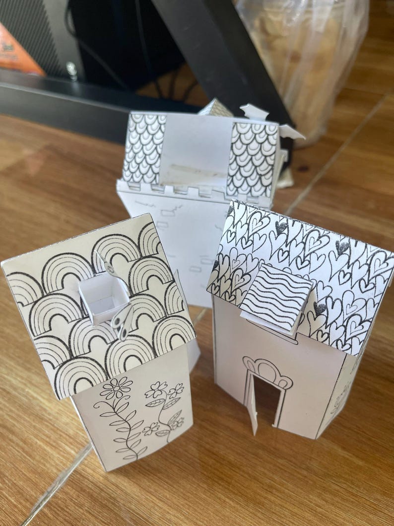 DIY 3D Paper House Templates – Printable & Cut-out Craft - Etsy Australia