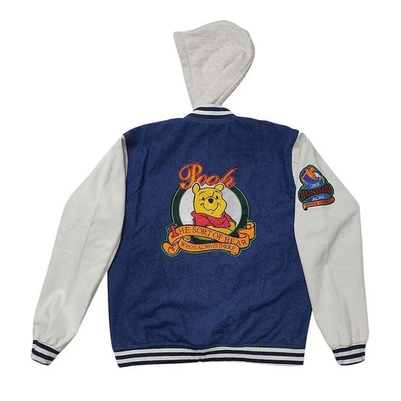 Winnie the Pooh Denim Varsity Jacket - Etsy
