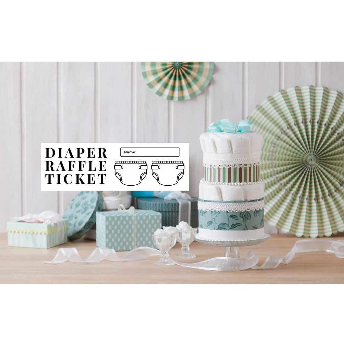 Printable Diaper Raffle Ticket | Baby Shower Game | Instant Download ...