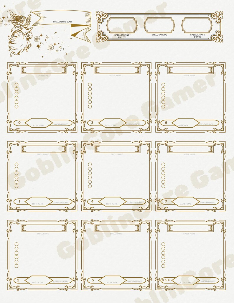 Shining Treasure- Dnd 5E Character Sheet Digital Download, Printable ...