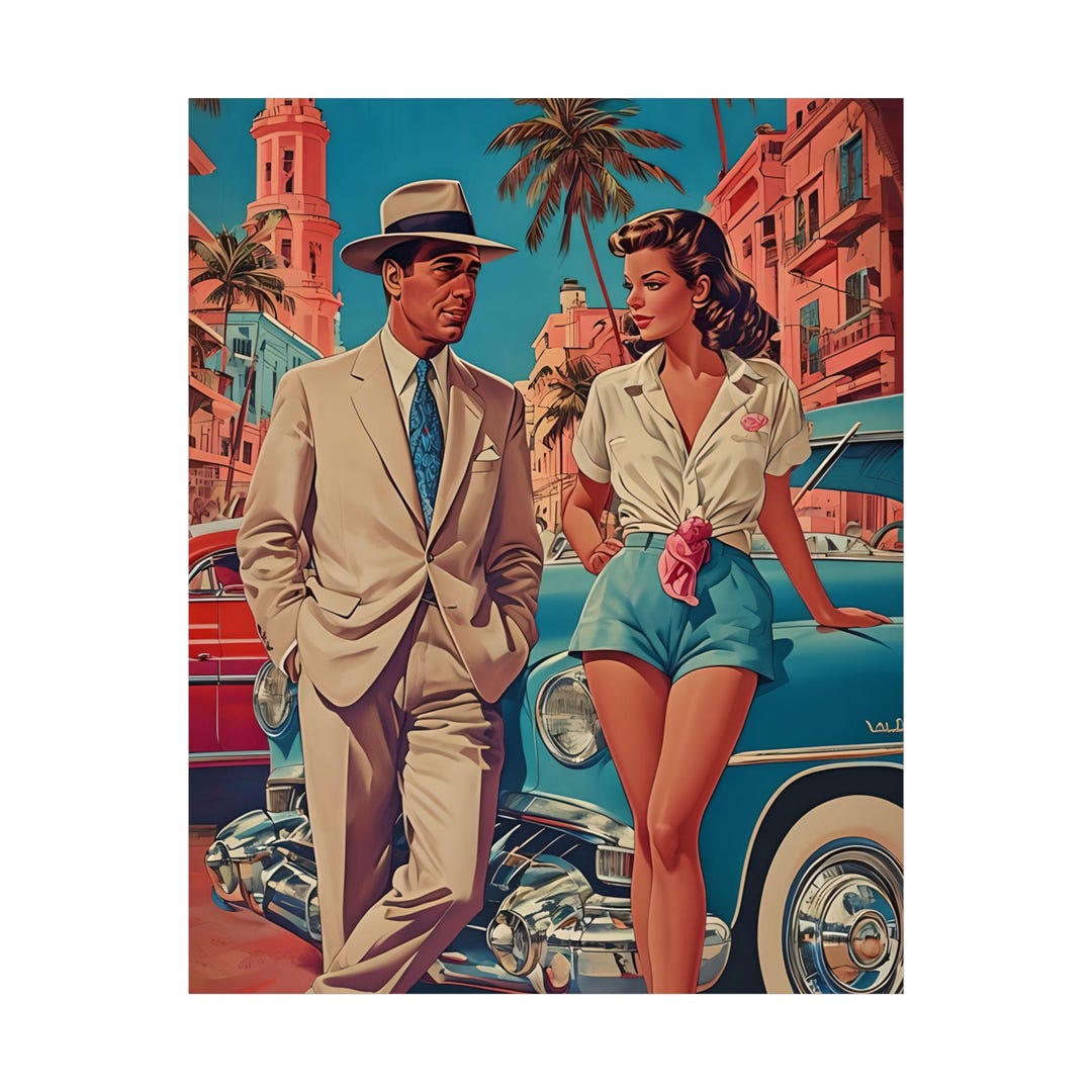 Vintage Style Unframed Poster, Retro Wall Art, 50s Americana Decor for ...