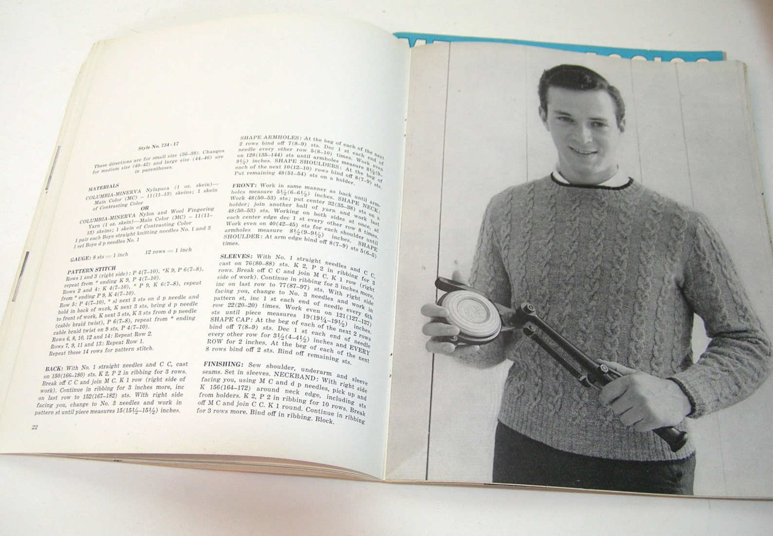 Vintage Men's Sweater Patterns Two Books Columbia - Etsy