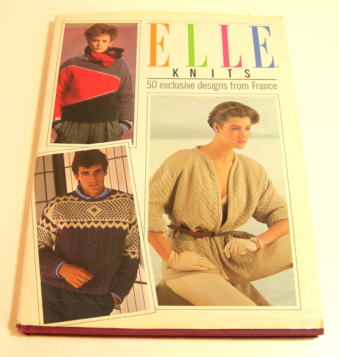 Elle Knits 50 Exclusive Designs From France Vintage Knitting Book - Etsy