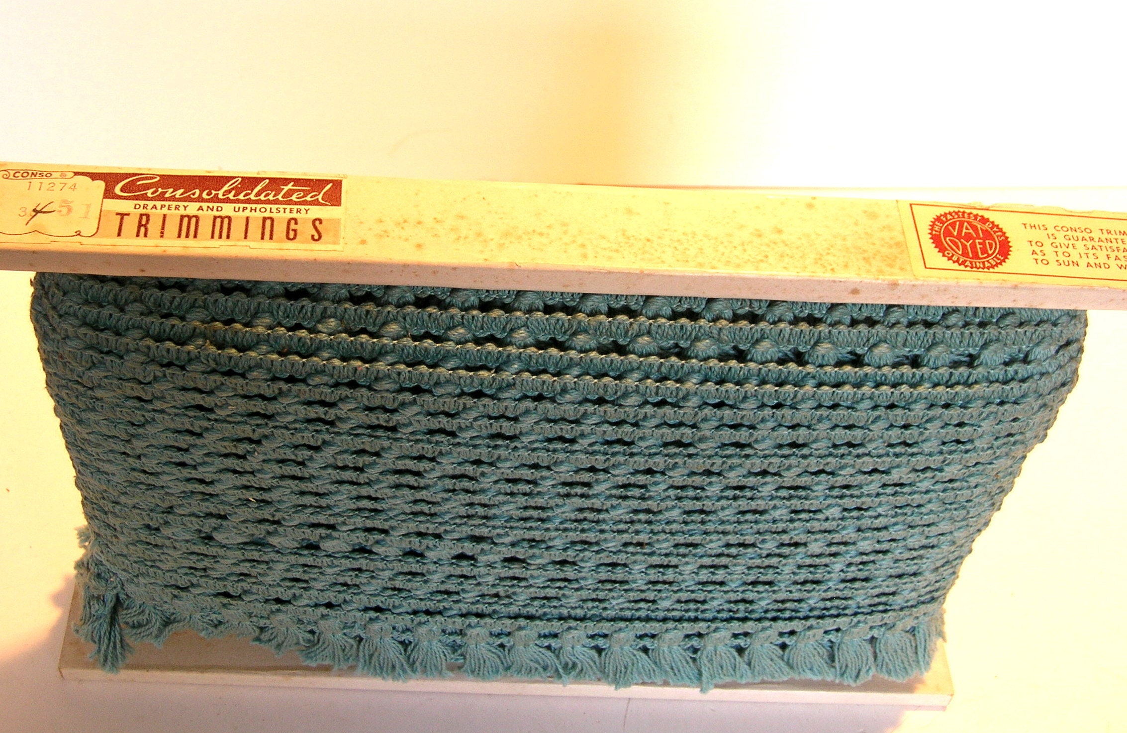 Large Spool of Vintage Fringe Trim Blue Over 30 Yards - Etsy