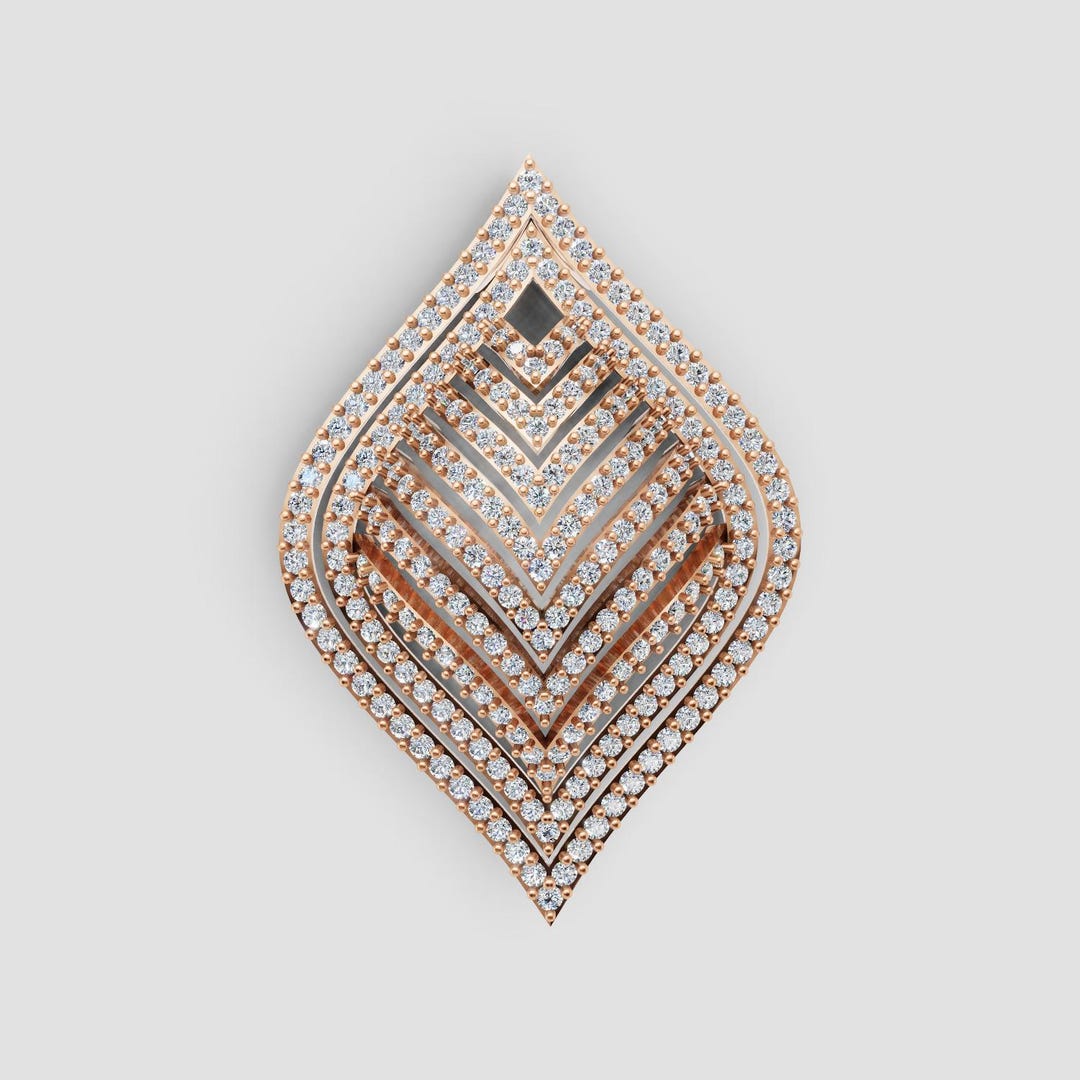 3D Cad Jewelry Design of Lady Diamond Necklace - Etsy