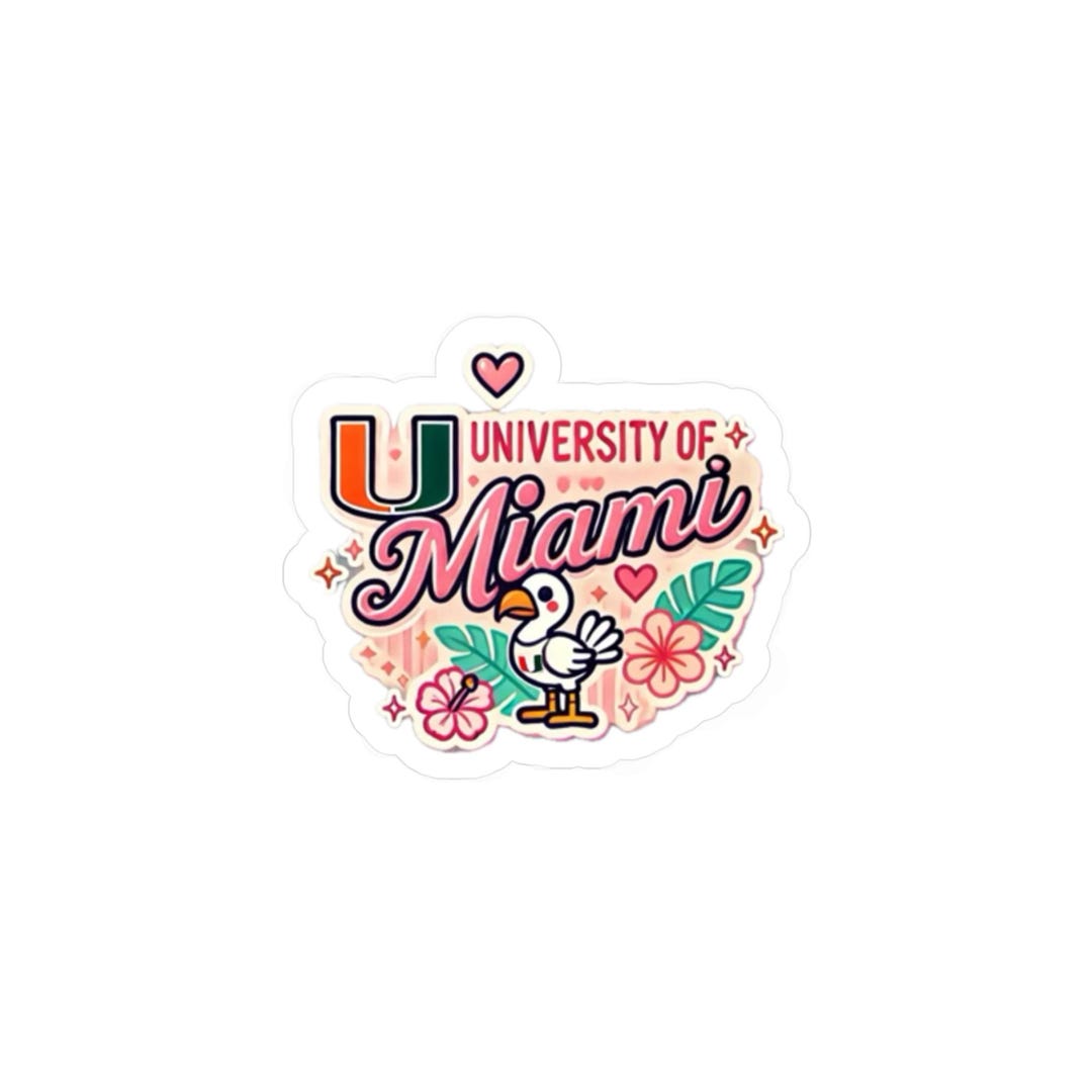 University of Miami Sticker Cute - Etsy