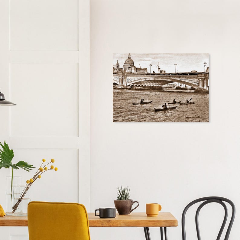 London River Sketch Print: St Paul's & Blackfriars Bridge (digital ...