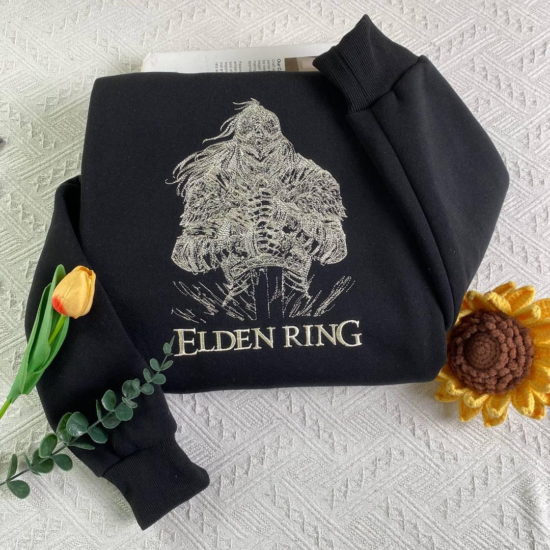 Elden Ring Embroidered Sweatshirt, Fantasy Knight Design, Gamer Gift ...