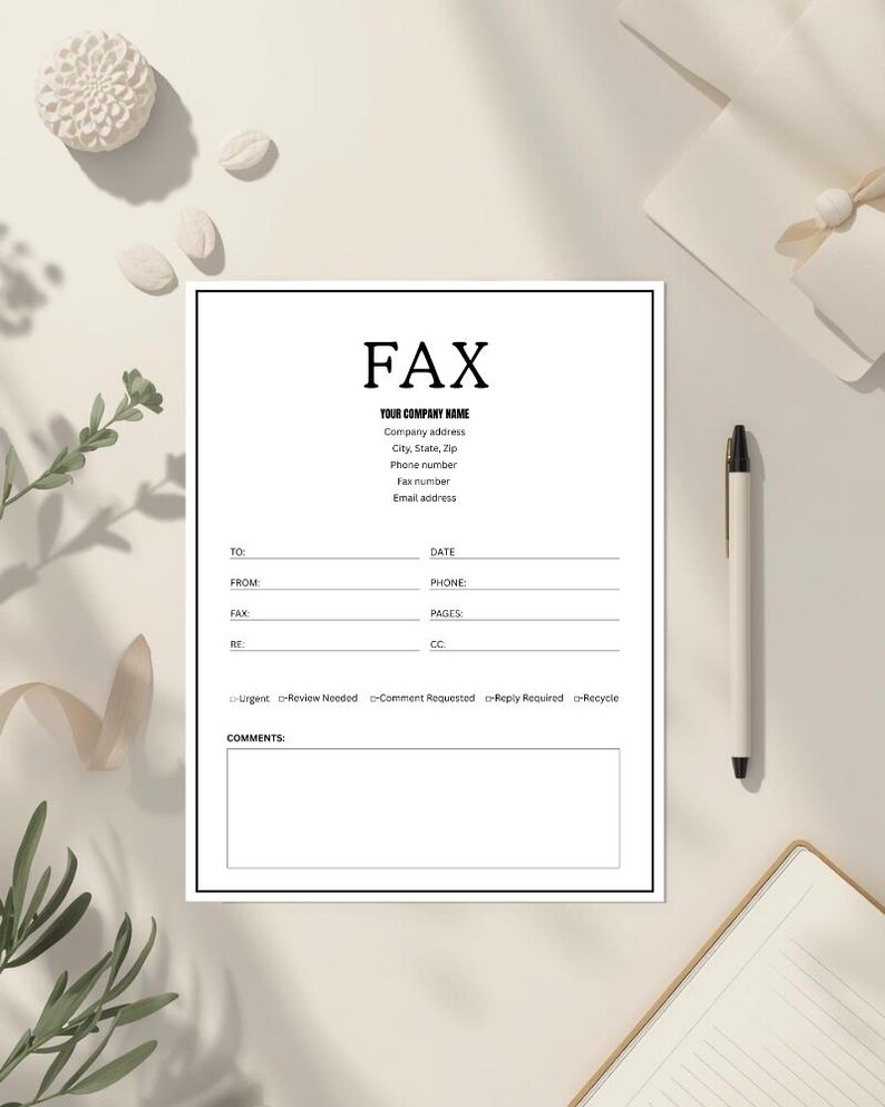 Fax Cover Sheet Template, Printable Form, Professional Template ...