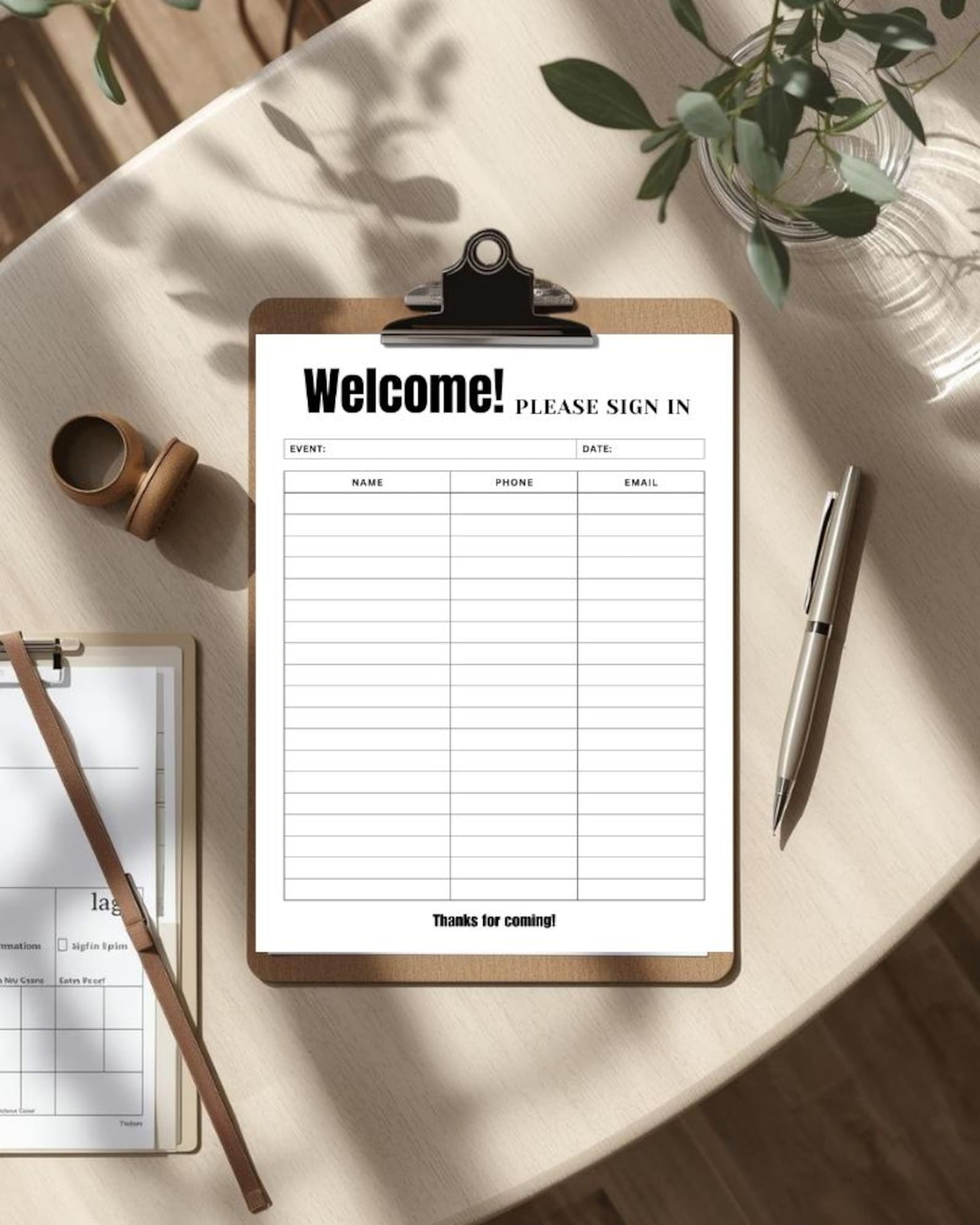 Welcome Sign in Sheet Template, Open House Printable Guest Log ...