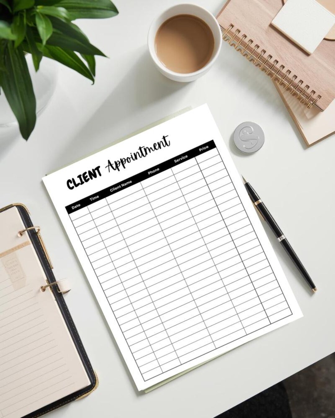 Client Appointment Log Printable | Canva Editable Scheduling Sheet ...