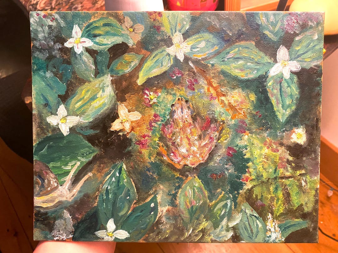 Toad on the Forest Floor Original Oil Painting - Etsy